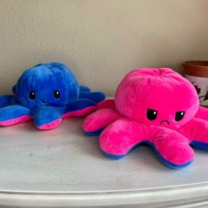 Accessories | Reversible Plush Octopus Large 11 Hot Pink And Blue ...